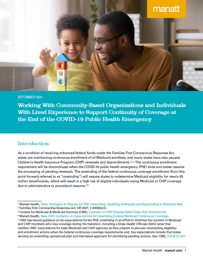 Working With Community-Based Organizations and Individuals with Lived Experience to Support ...