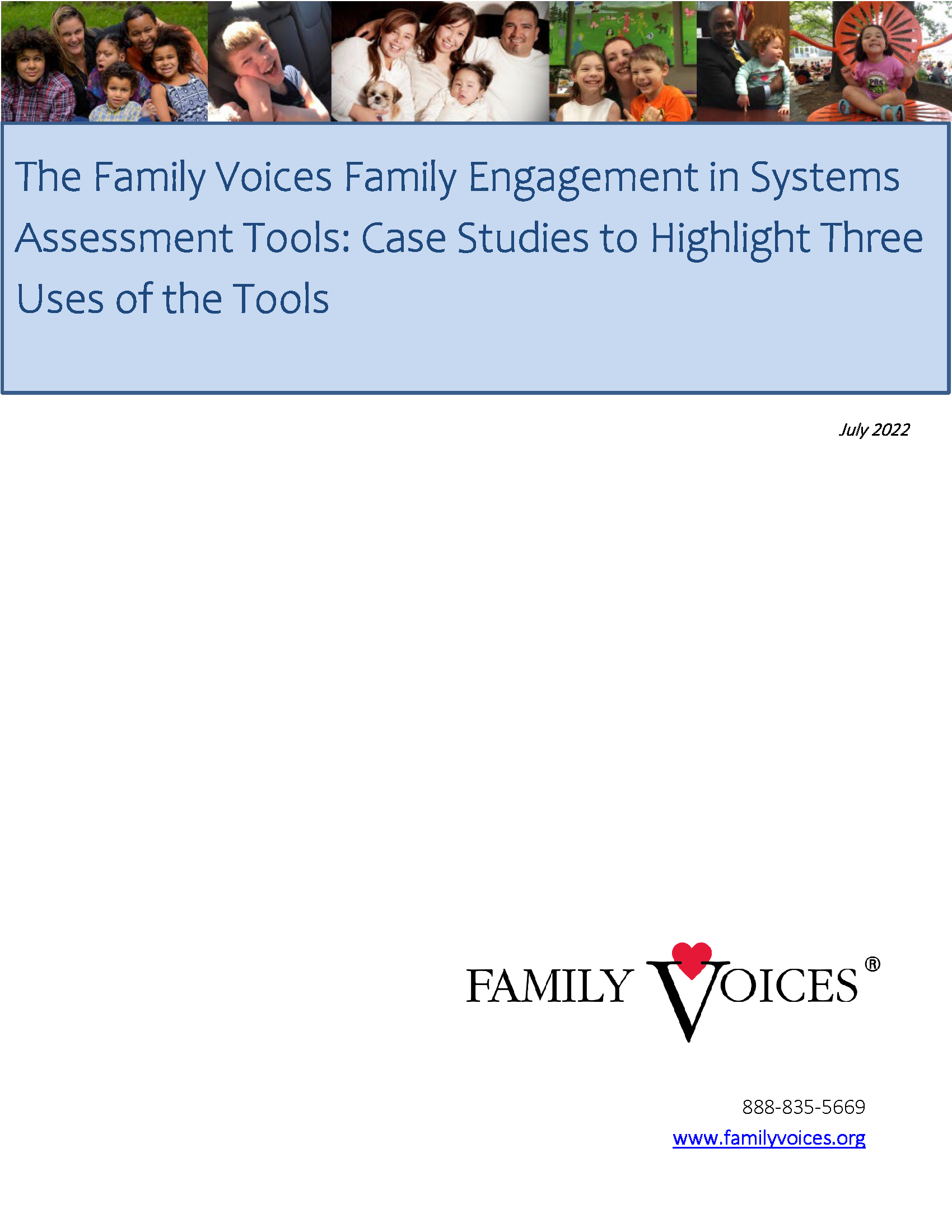 The Family Voices Family Engagement in Systems Assessment Tools: Case ...