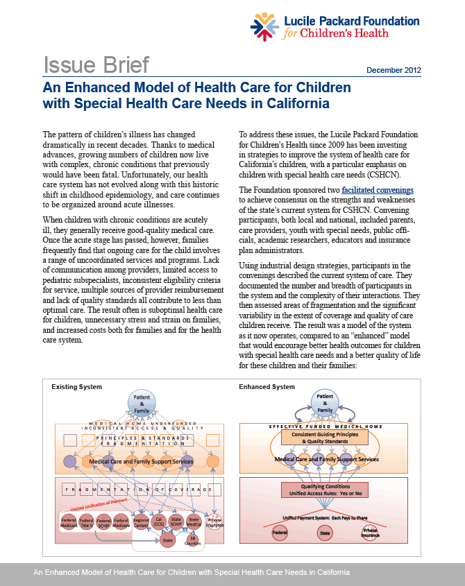 An Enhanced Model of Health Care for Children with Special Health Care ...