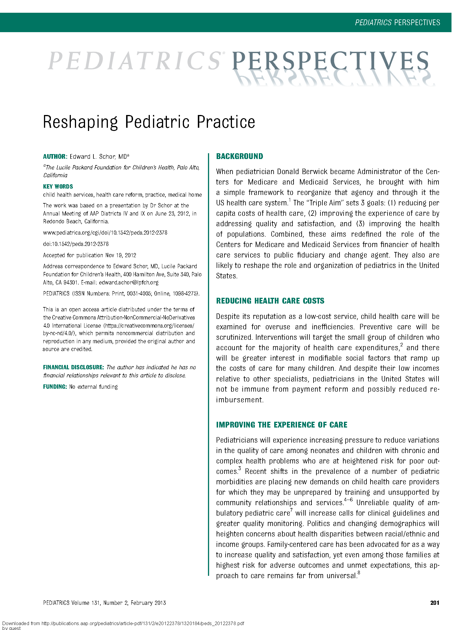 Reshaping Pediatric Practice - Lucile Packard Foundation for Children's ...