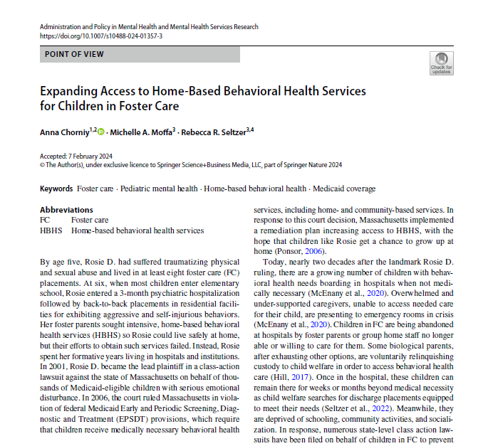 Expanding Access to Home-Based Behavioral Health Services for Children ...